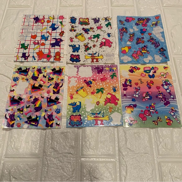 Lisa Frank | Other | Vintage Lisa Frank Sticker Sheet Lot | Poshmark